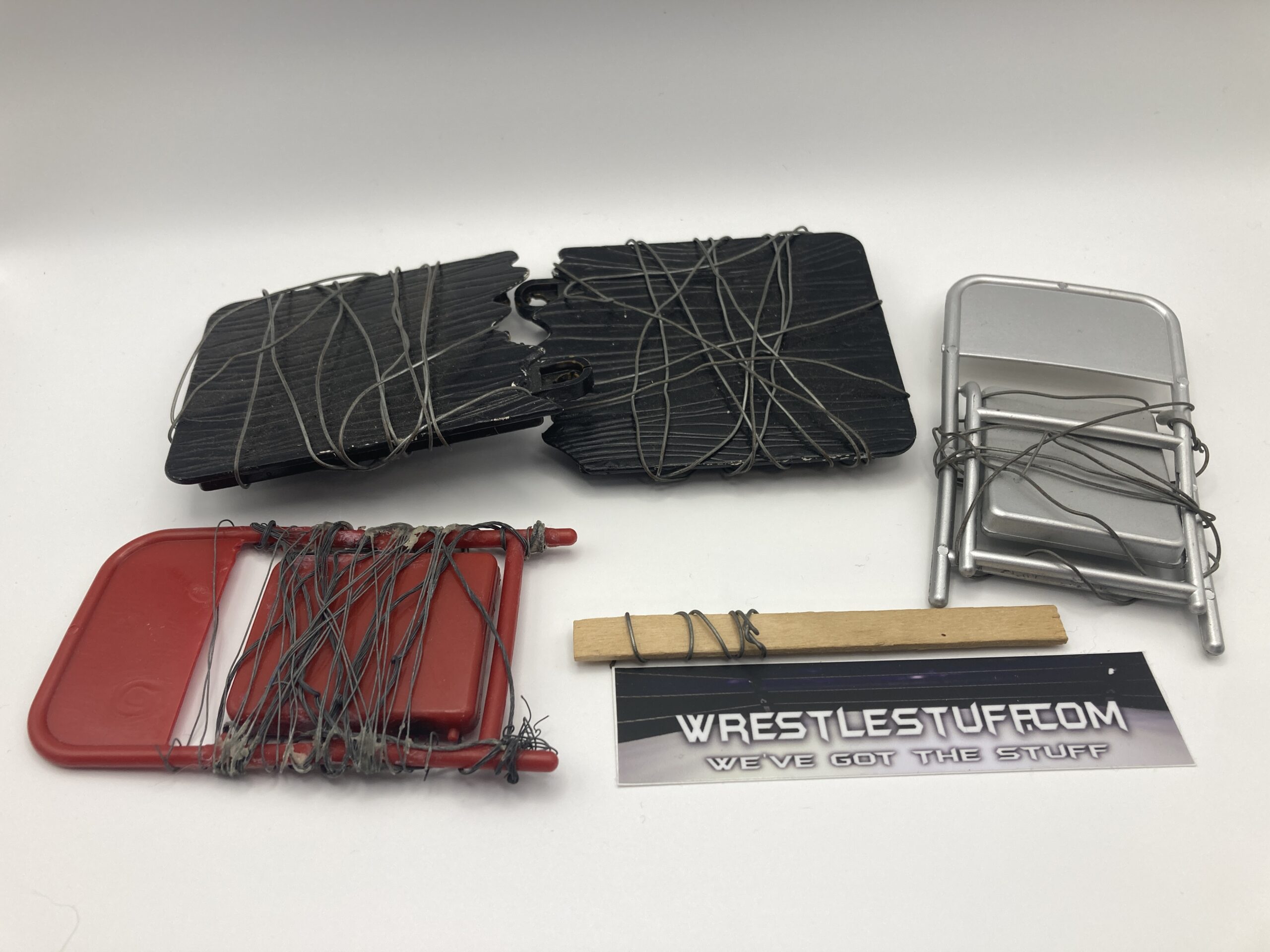 Custom Barbed Wire Accessories Lot - WrestleStuff.com