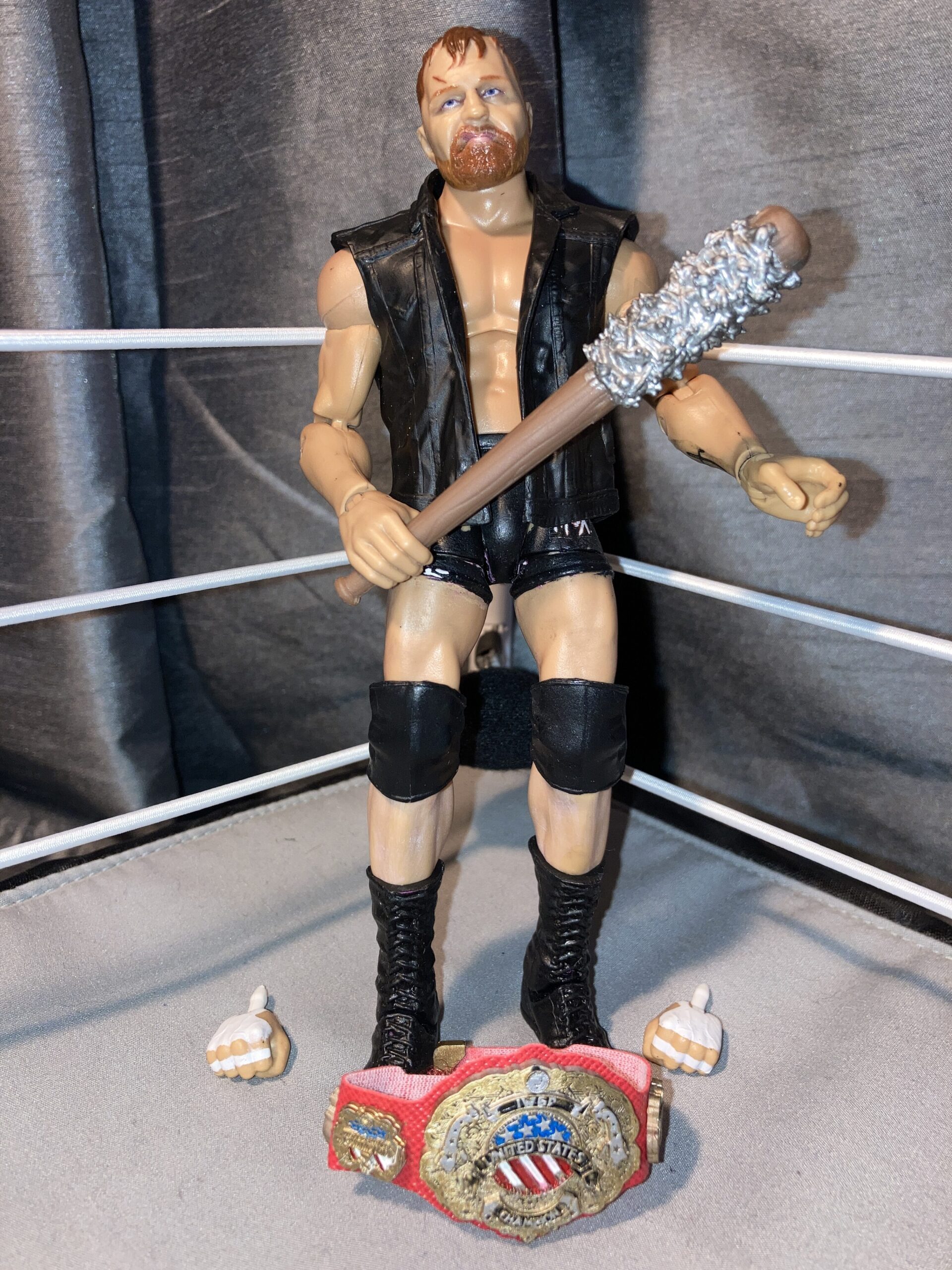 Jon Moxley - Custom Elite with Vest and Barbedwire Bat - WrestleStuff.com